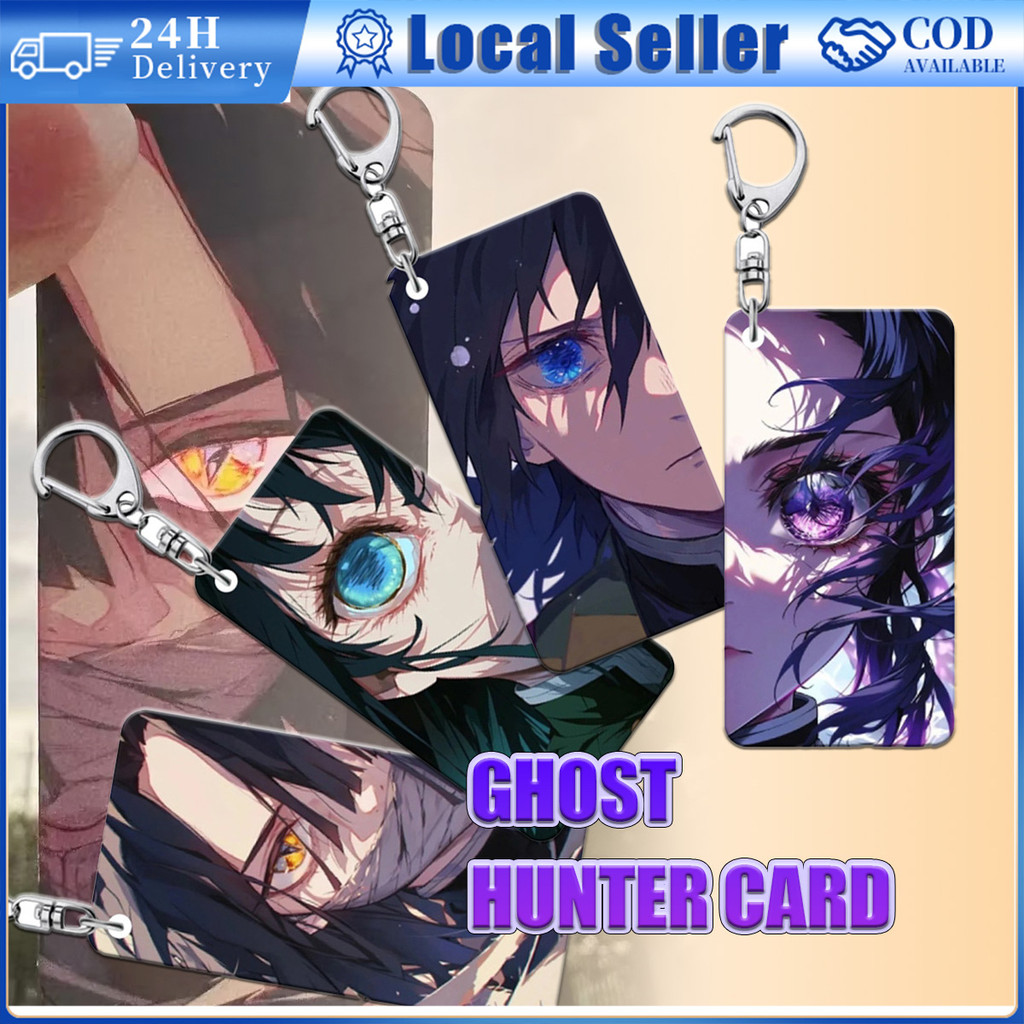 Cartoon Demon Slayer Eye Card Transparent Card Acrylic Muichirou Giyuu ...