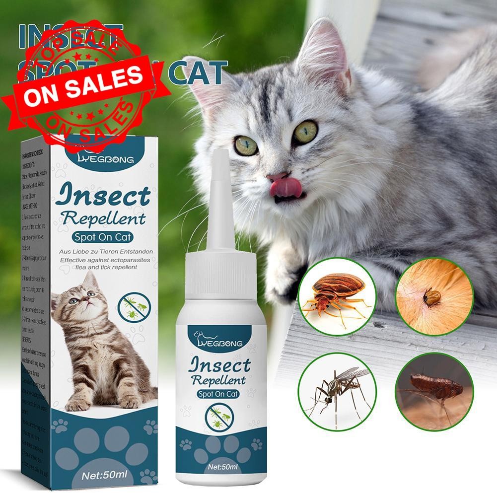 50ml Pet Anti Flea And Tick Cleaner Skin Cleaning Lice Dog And External ...