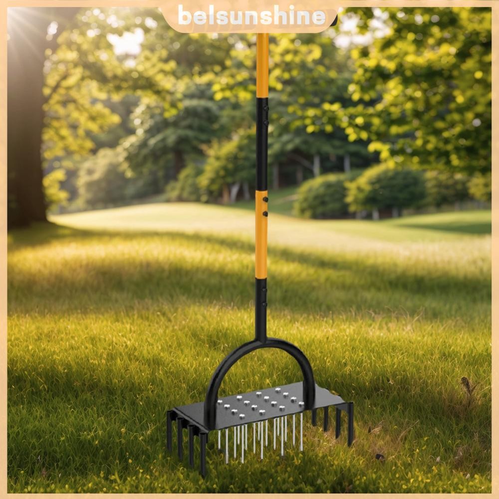 2-in-1 Manual Lawn Aerator Spike Tool 96cm Heavy Duty Grass Spike ...