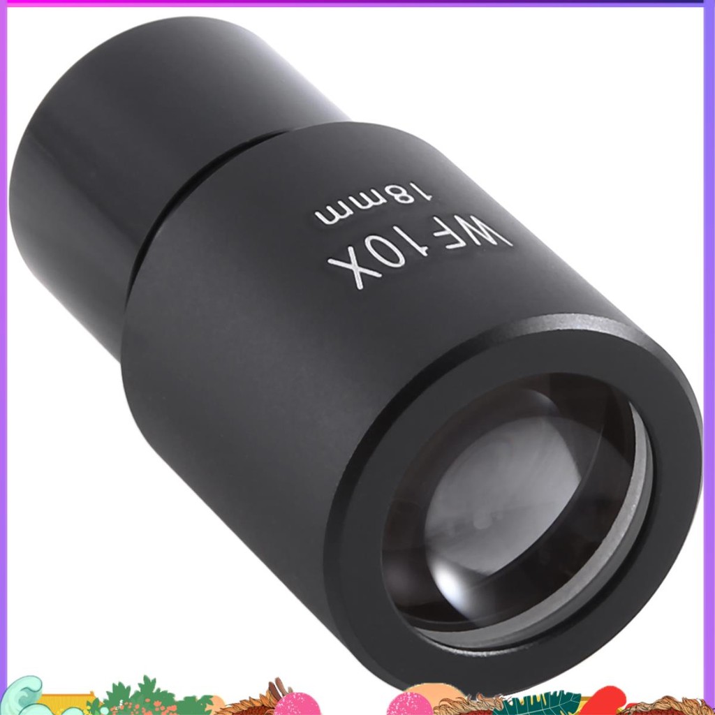 10X Microscope Eyepiece Wide Angle Optical Lenses Adapter Field 18mm ...