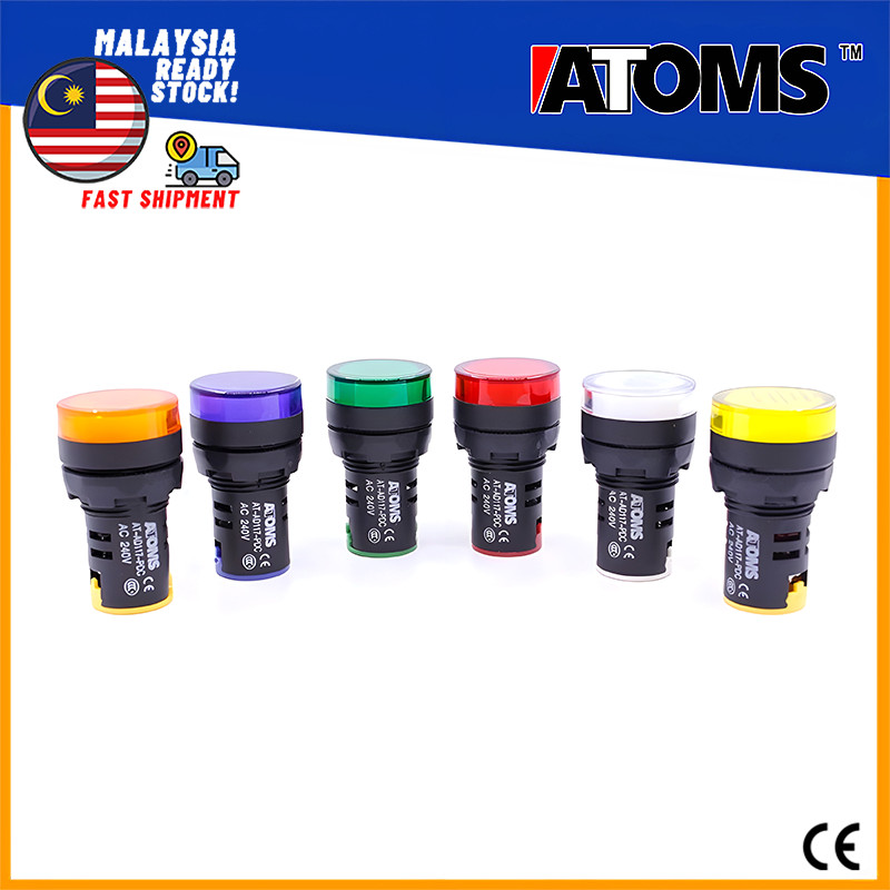 ATOMS AD117-PDC 240VAC LED Pilot Light With Diode Anti-Interference ...
