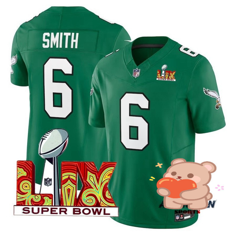 2025 Super Bowl LVX Men's NFL Philadelphia Eagles DeVonta Smith Light ...