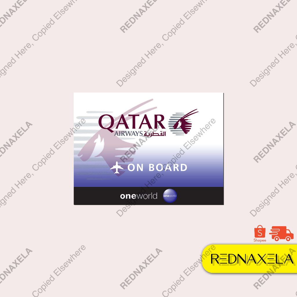 Qatar Airways Vinyl Stickers Suitcase Stickers On Board Sign Stickers ...
