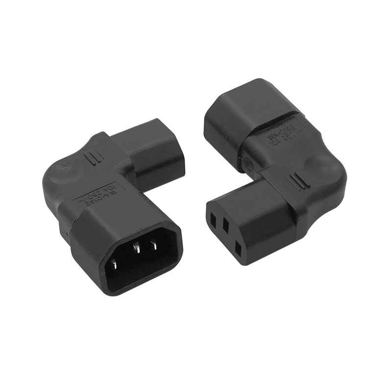 Computer Case PDU/UPS Universal Font C14 to C13 L-Shaped Right Bend ...