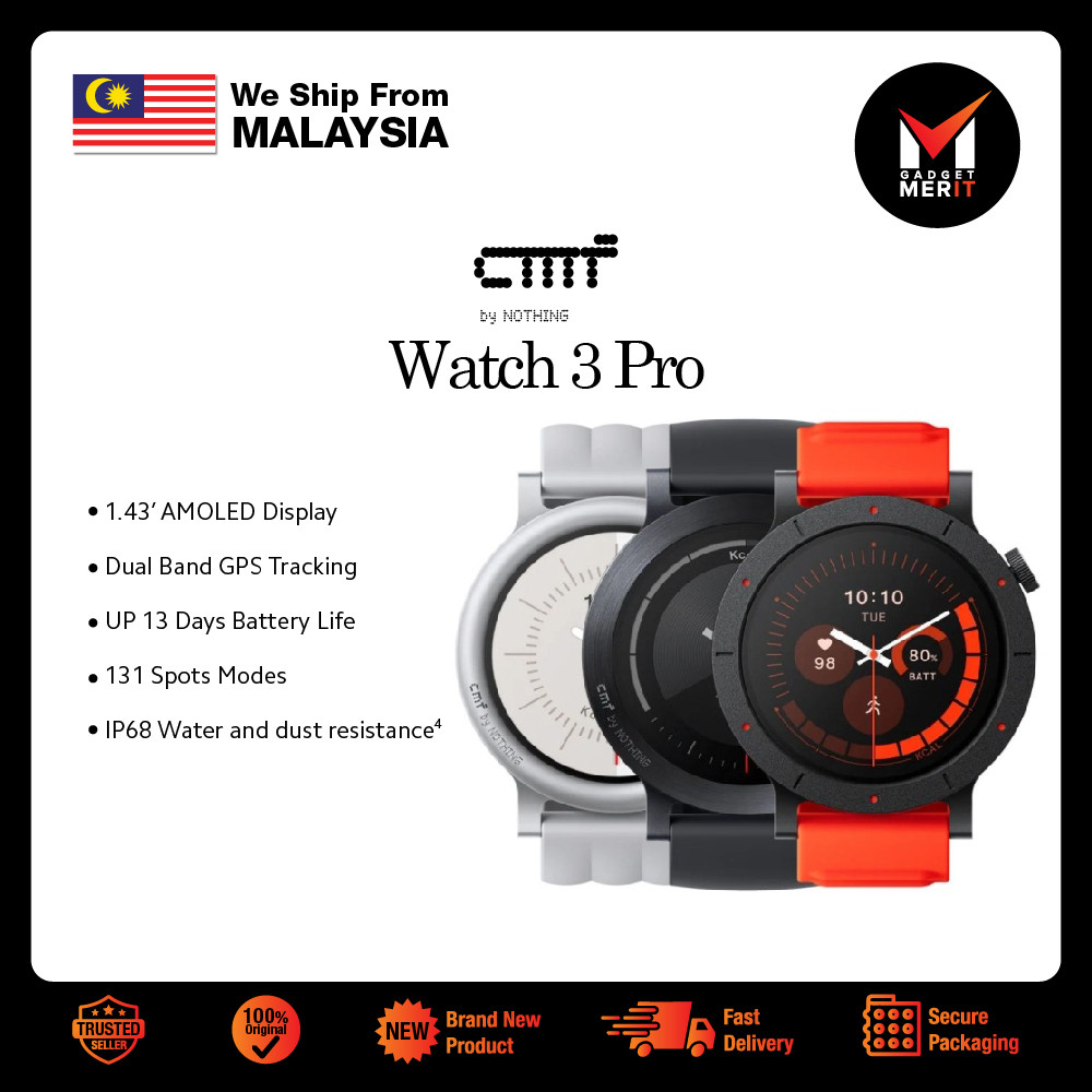 CMF Watch 3 Pro Smartwatch | 1.43" AMOLED Display | Built-in Dual-band ...