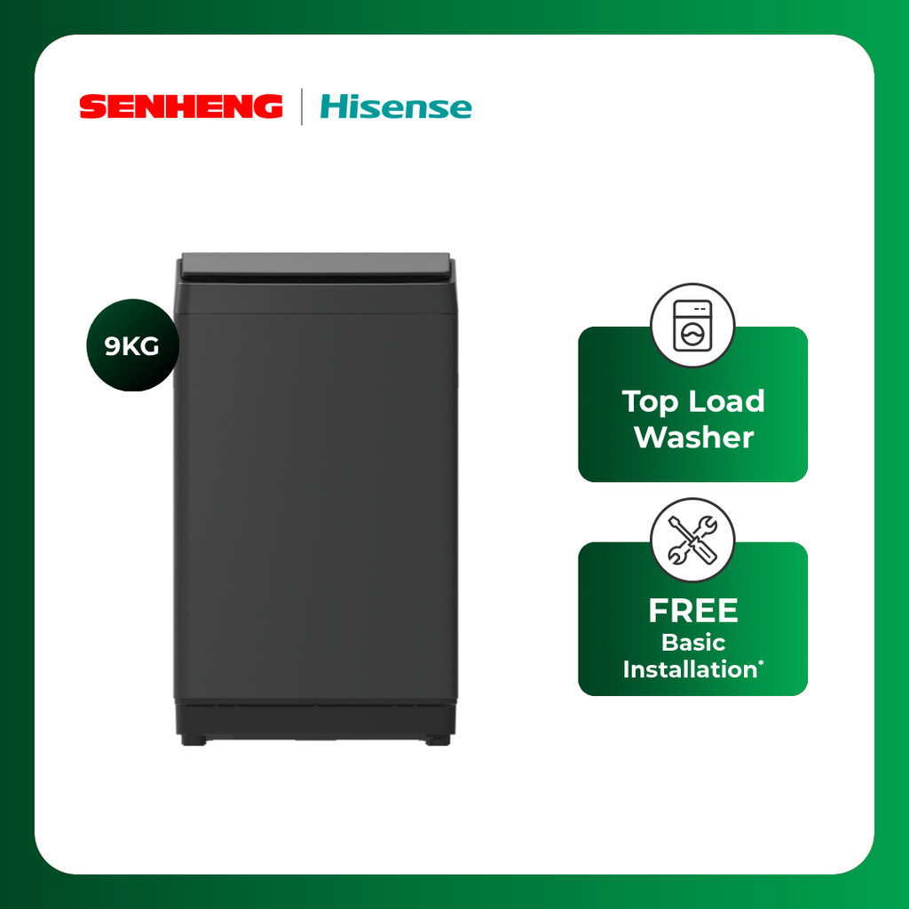 Hisense 9kg Top Load Washer Turbo Wash Magic Filter Washing Machine ...