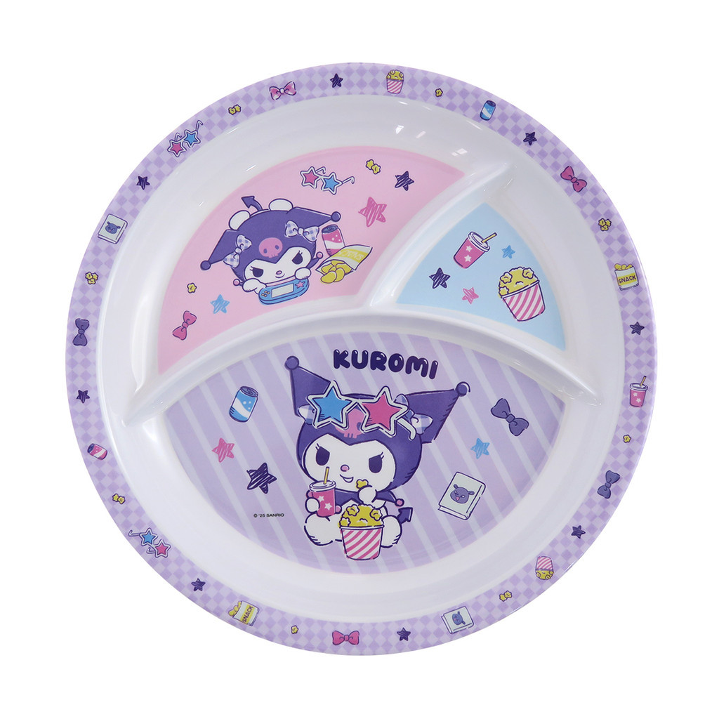 Kuromi Cartoon Character Melamine Section Tray(3-Way)(10243) | Shopee ...