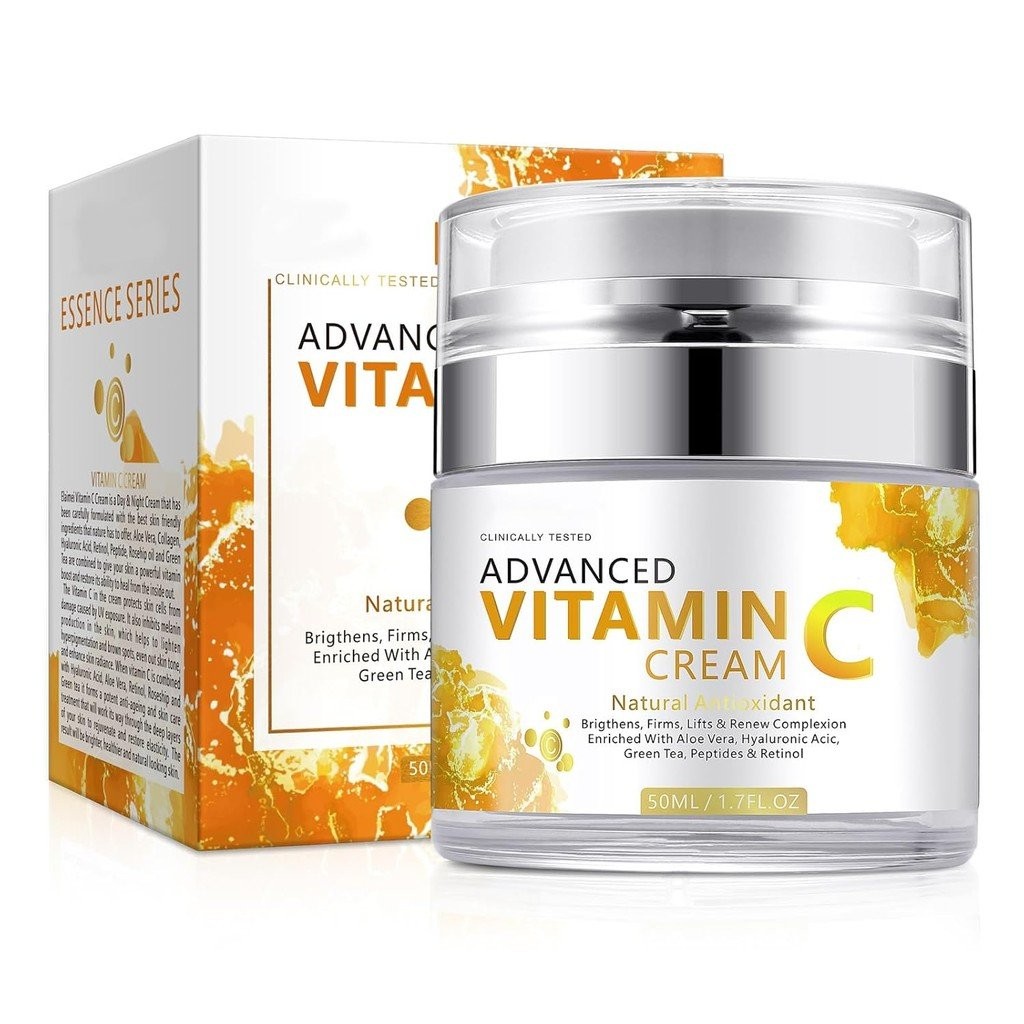 Krim Muka Vitamin C Dengan Nikotinamide dan Asid Hyaluronik, Pelembap ...
