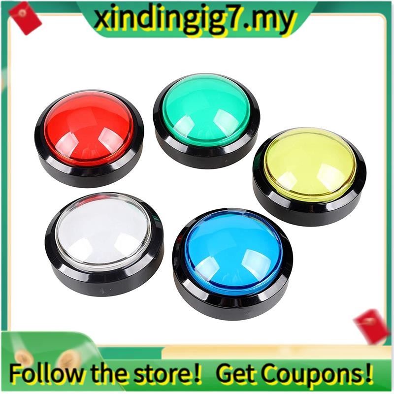 【IN STOCK】5X Arcade Buttons 60mm Dome 2.36 Inch LED Push Button with ...