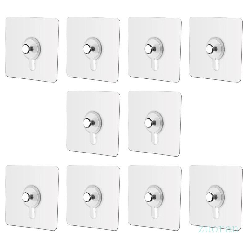 Zuo User Friendly Removable Wall Hooks Set of 10 Damage Proof Hanging ...