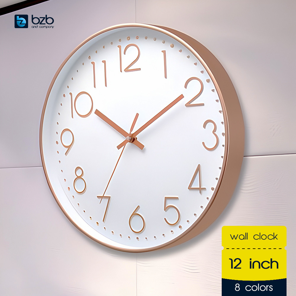 30cm Japan Silent Digital Wall Clock Quartz Movement Clocks Living Room ...