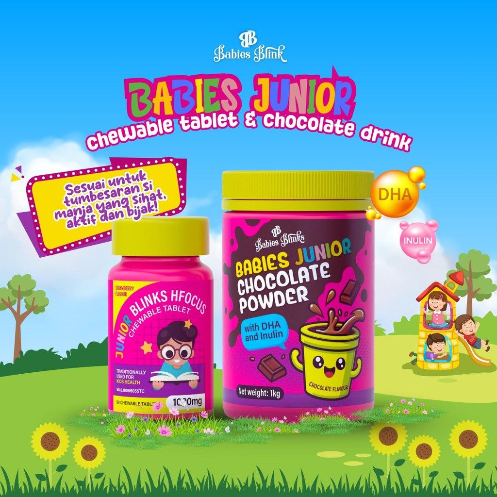 JUNIOR BLINKS HFOCUS CHEWABLE TABLETS 50 TABLETS / BOTTLE - CHEWABLE ...