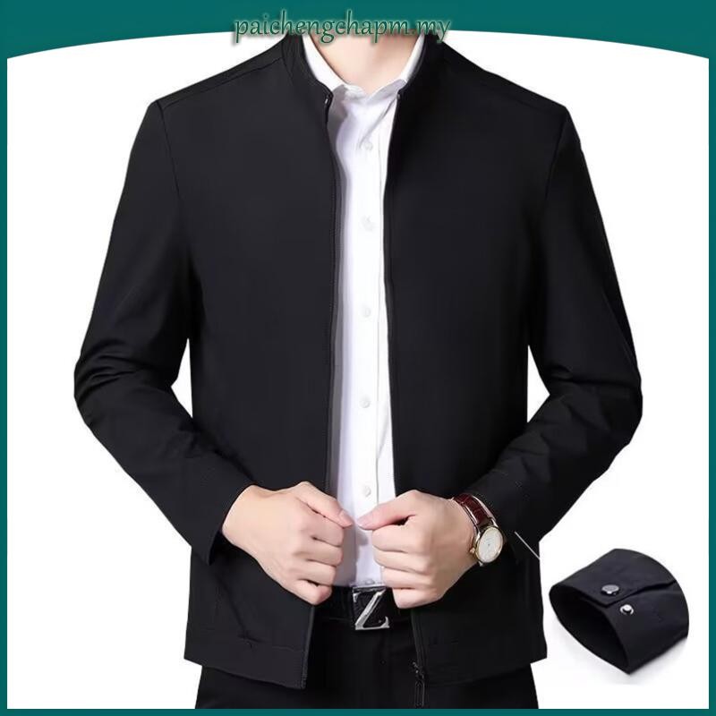 DESINCE Men Smart Jacket Long Sleeve B lack Blue Jackets Men Top Jaket ...