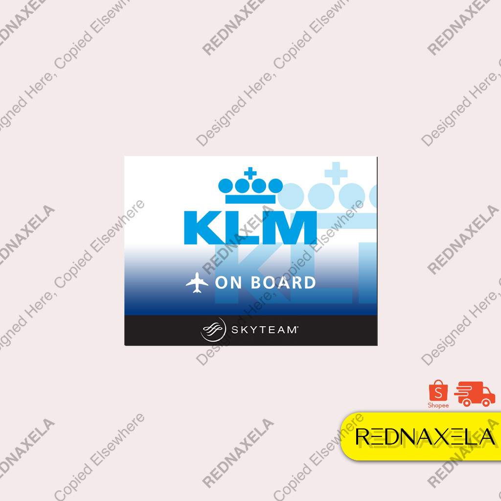KLM Royal Dutch Airlines Vinyl Stickers Suitcase Stickers On Board Sign ...