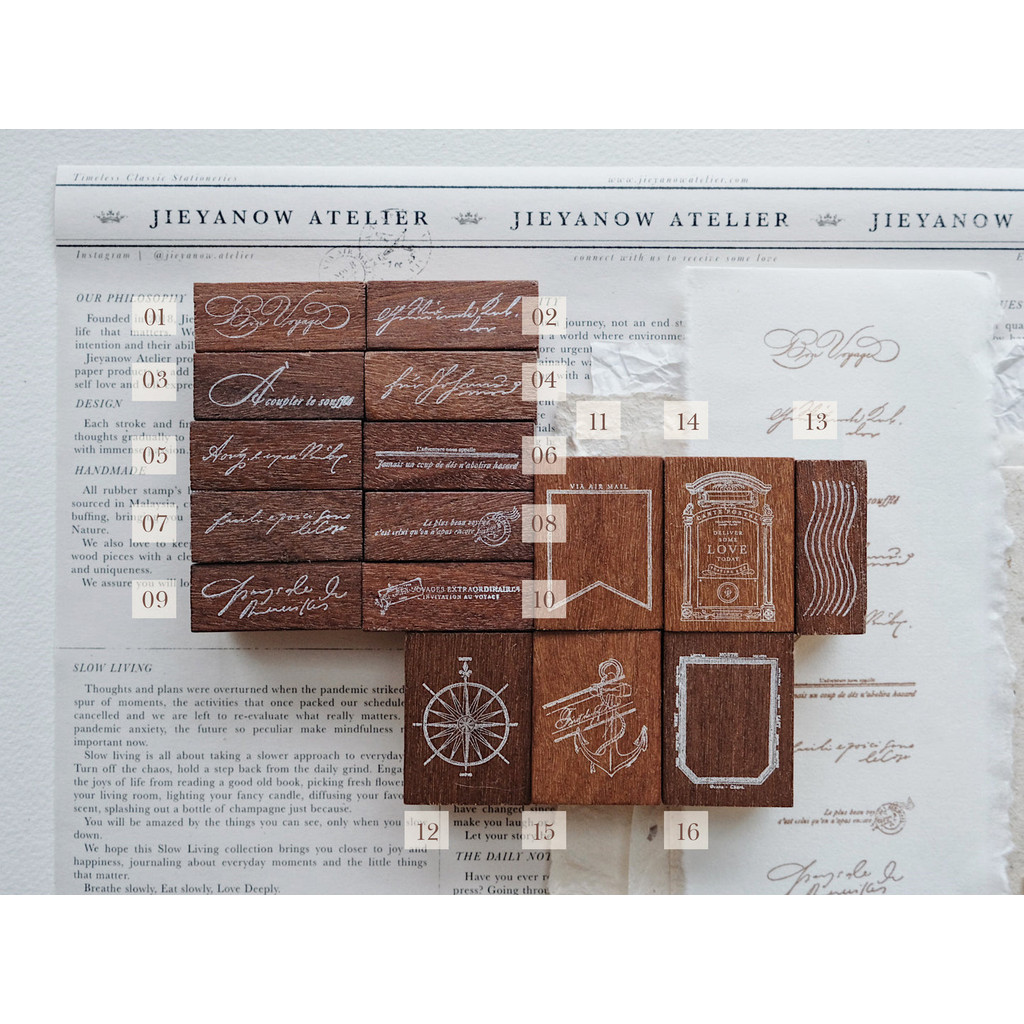 JIEYANOW ATELIER Rubber Stamp Bon Voyage Series Ocean Chart | Shopee ...