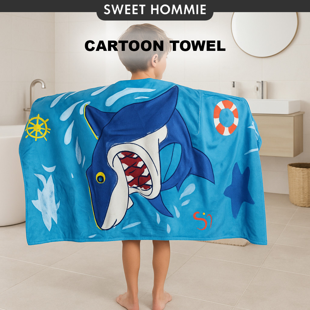 CARTOON Towel Tuala Budak Mandi Kanak Kids Warna Tidak Luntur Frozen ...