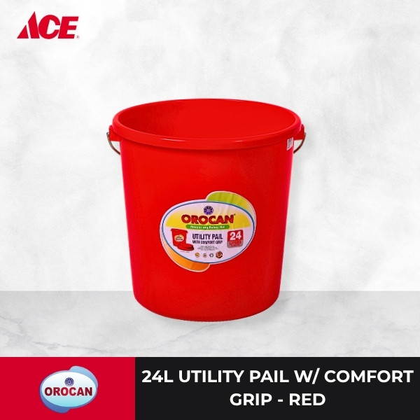OROCAN 24L Utility Pail with Comfort Grip - Red (6006P) | Shopee Malaysia