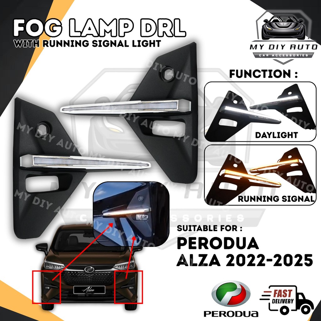 PERODUA ALZA 2022-2025 Daylight LED Lamp Running Signal Function ...