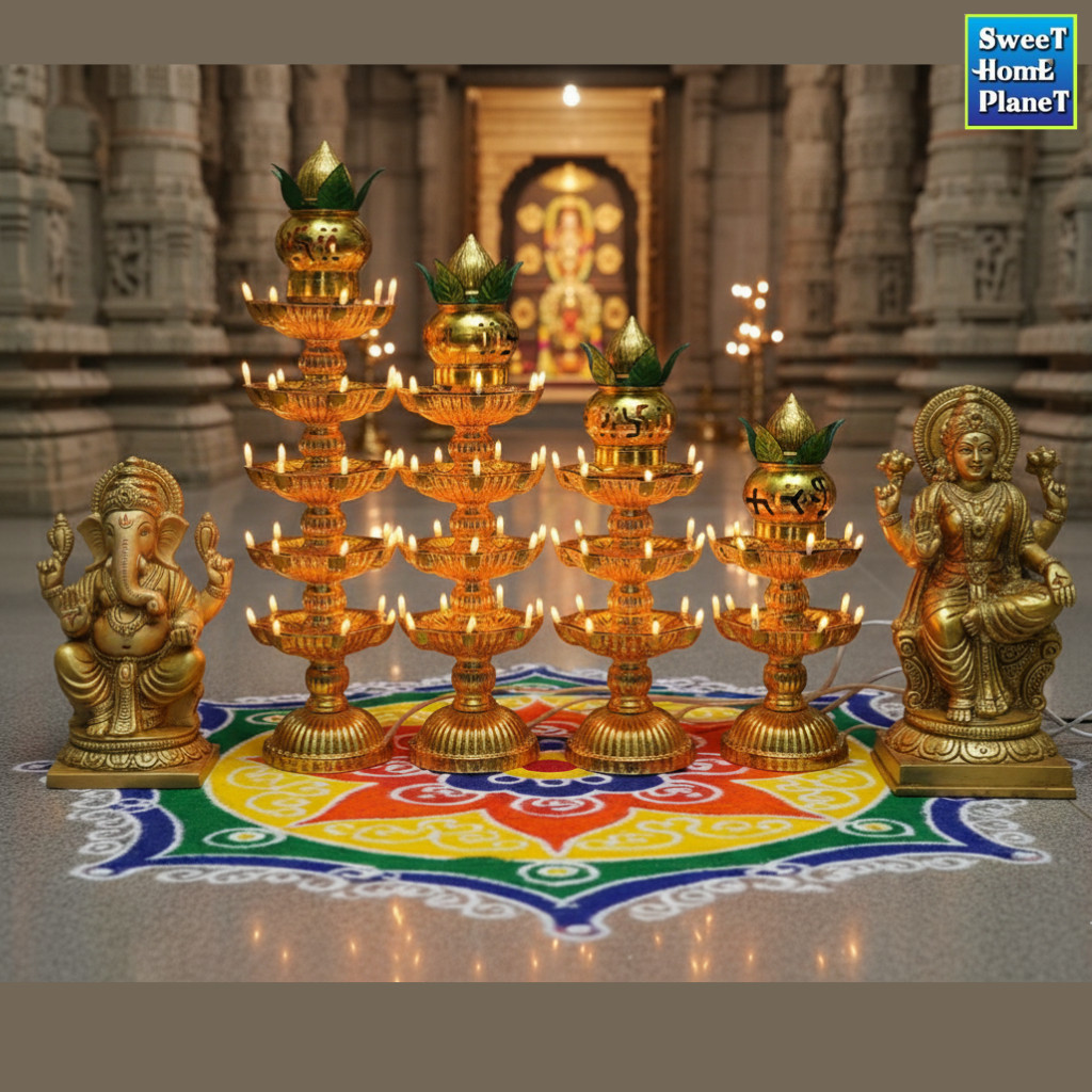Kumbam LED Light – Multi-Tier Traditional Plastic Kalash LED Vilakku ...