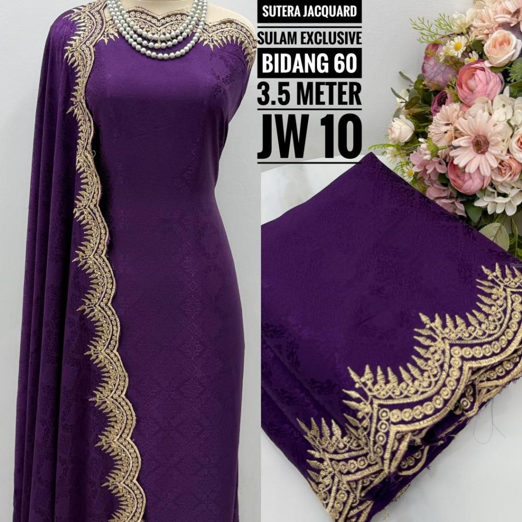KAIN PASANG JACQUARD SULAM TIMBUL KAIN CORAK BARU MURAH KAIN SILK SULAM ...
