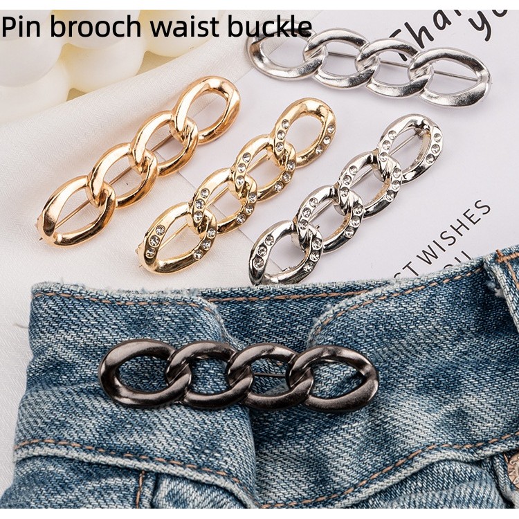 Chain with Pin brooch Waist Buckle Alloy Chain Waist Button kit Waist ...