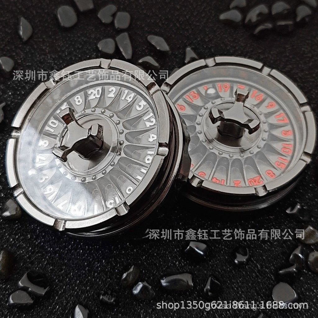 New Style Rotating D20 Dice Roulette Decompression Metal Ball DND ...