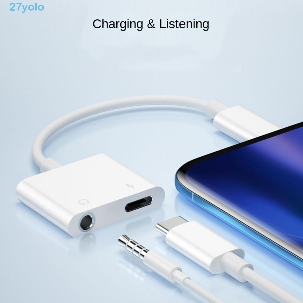 YOLO 3 5mm To Type C Adapter, 2-in-1 Digital Type-C To Type-C Converter ...