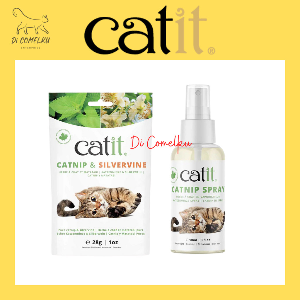 Catit Senses 2.0 Catnip Spray 60ml | Catnip & Silvervine Leaves 28g ...