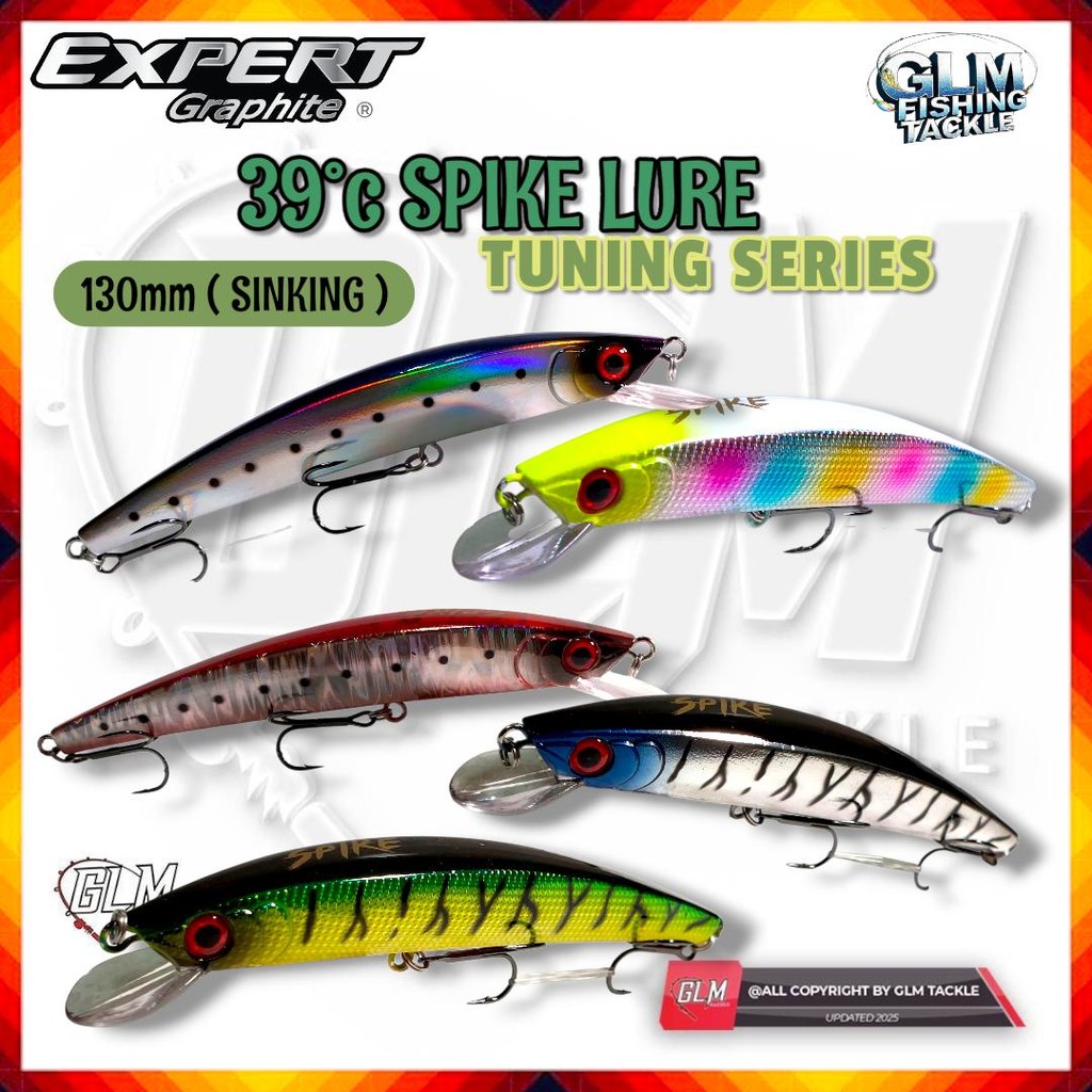 EXPERT GRAPHITE 39°C SPIKE LURE TUNING SERIES 28G 130MM FISHING LURE ...