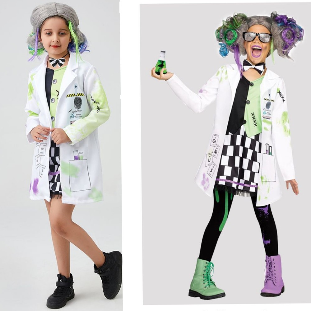Scientist Costume for Kids Children Career Costume Crazy Physicist ...
