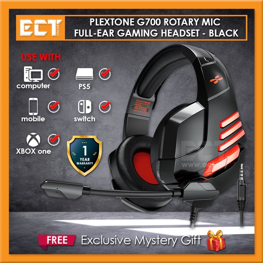 Plextone G700 Noise Reduction 3.5mm Audio Jack Lightweight Full Ear ...