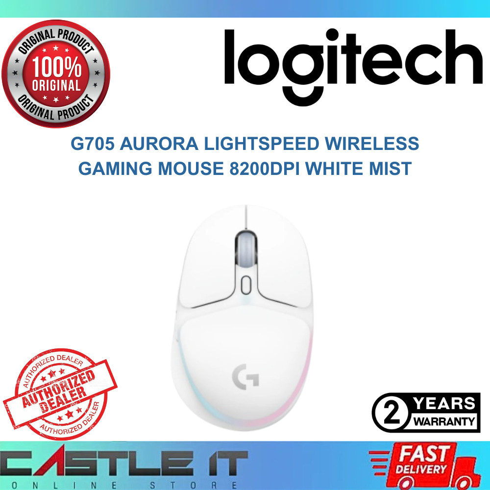 Logitech G705 Aurora LIGHTSPEED Wireless Gaming Mouse 8200DPI White ...