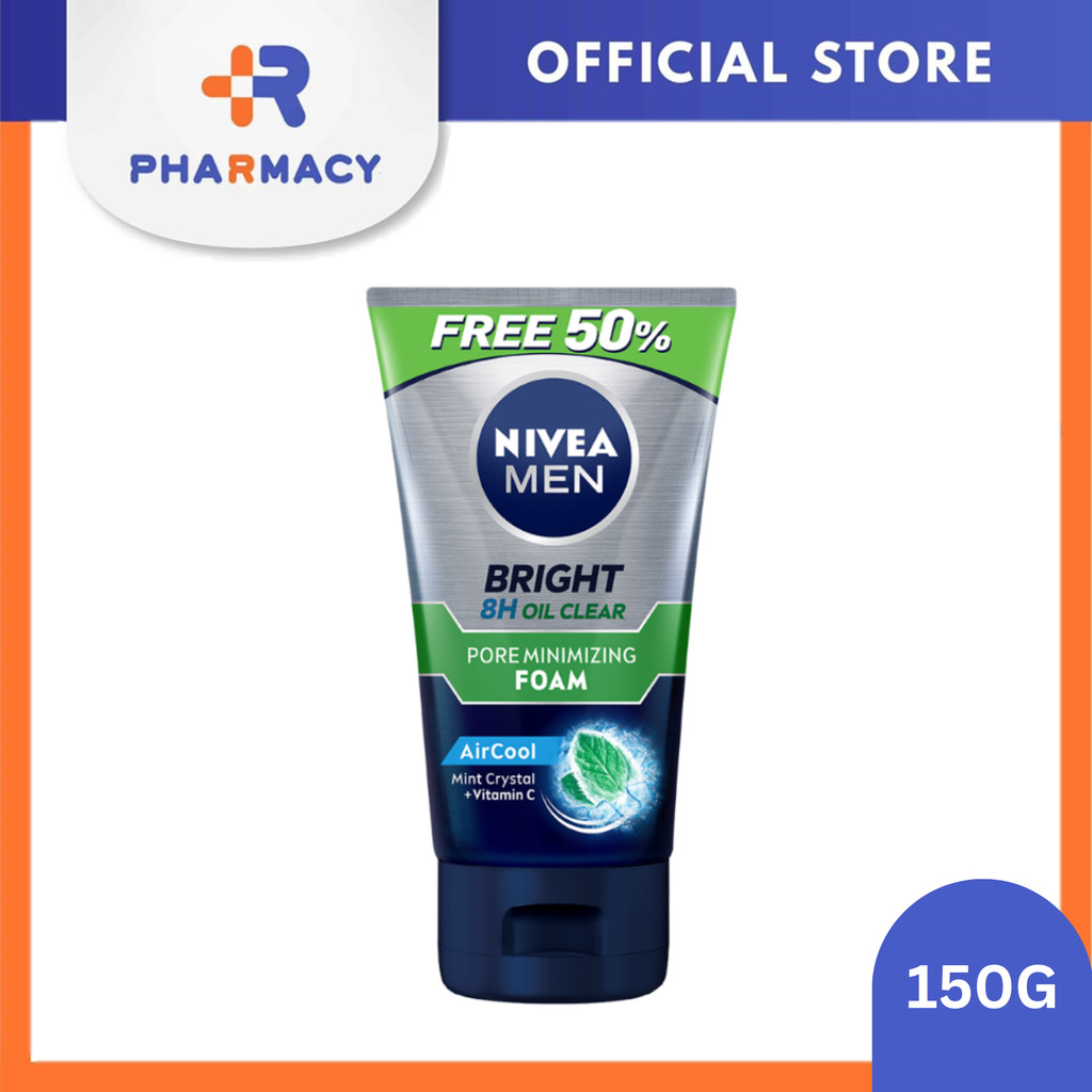 R Pharmacy | Nivea Men Bright Oil Clear Anti Oil Foam 150g | Shopee ...