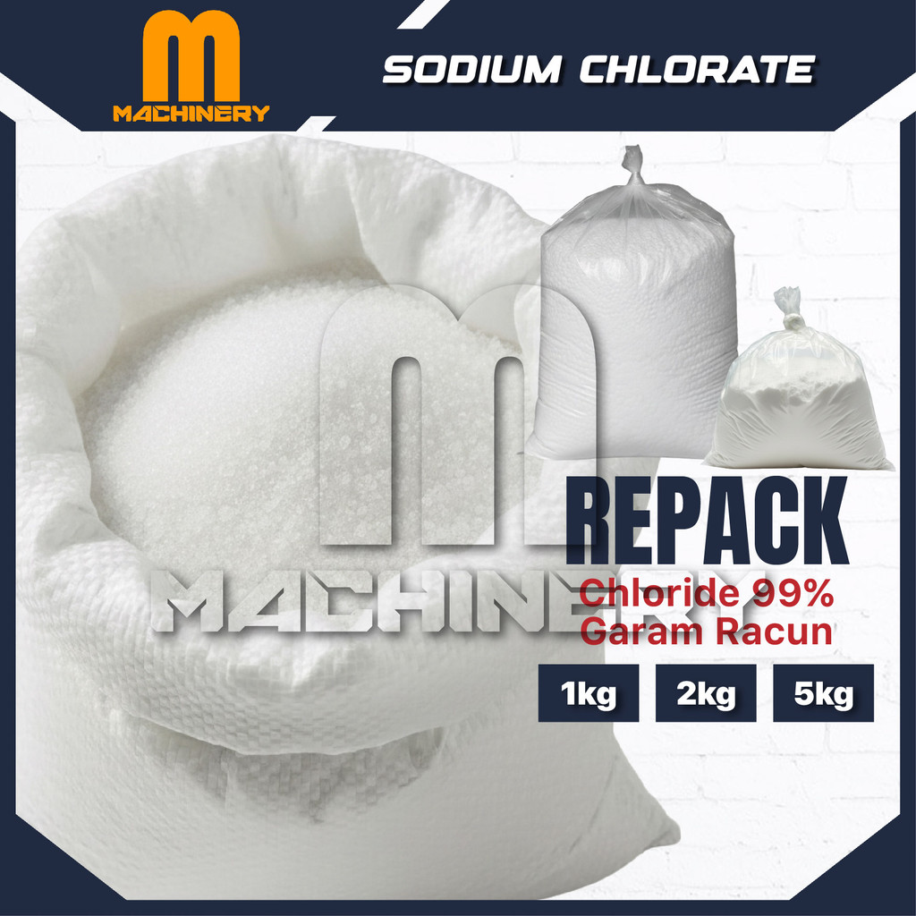 (REPACK) M.Machinery Sodium Chlorate 1KG 2KG 5KG Chloride 99% Garam ...