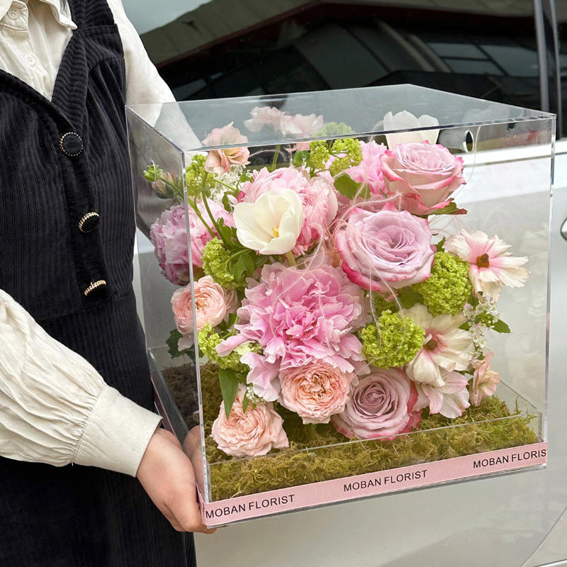 Influencer Acrylic Flower Box Flower Gift Box Bouquet Gift Box ...