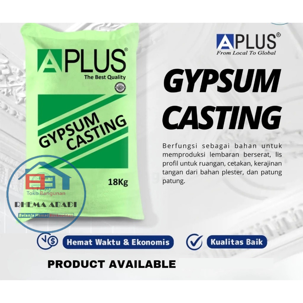 RHEMA Gypsum APlus Casting - Gypsum Cement Kasting A plus Gypsum ...