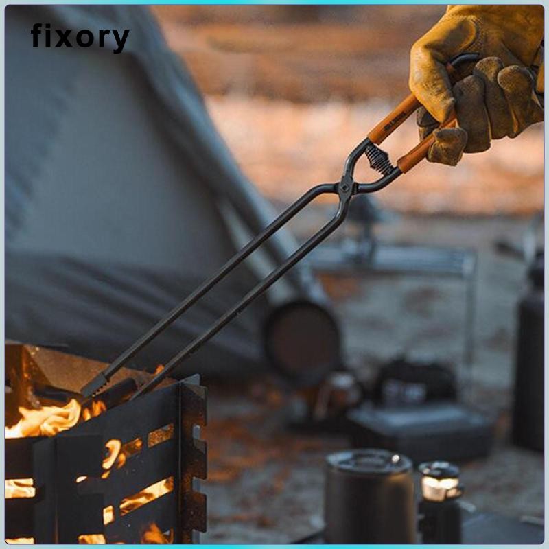 fixory Campfire Tongs 21" Fire Pits Tools Fire Tongs for Indoor Outdoor ...