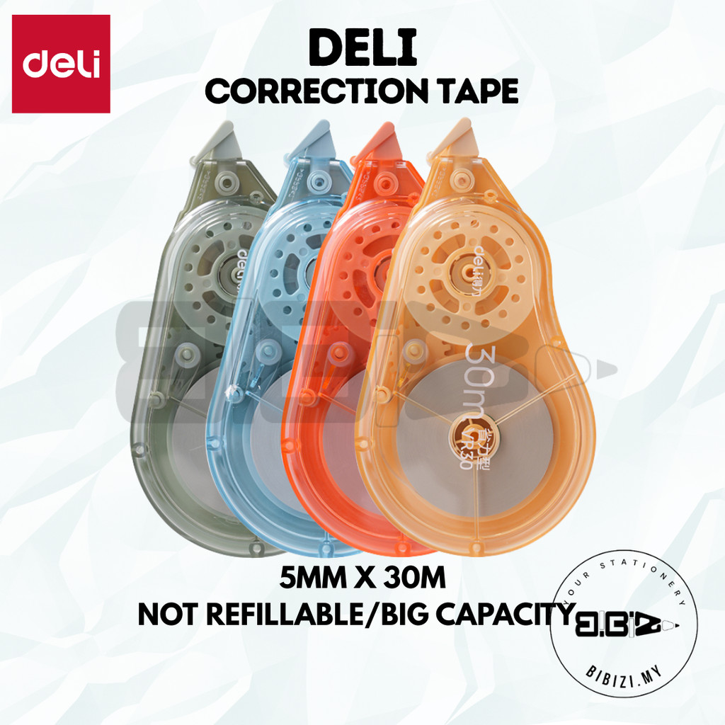 Deli Correction Tape 5MM x 30M Correction Tape 4 Colours Correction ...
