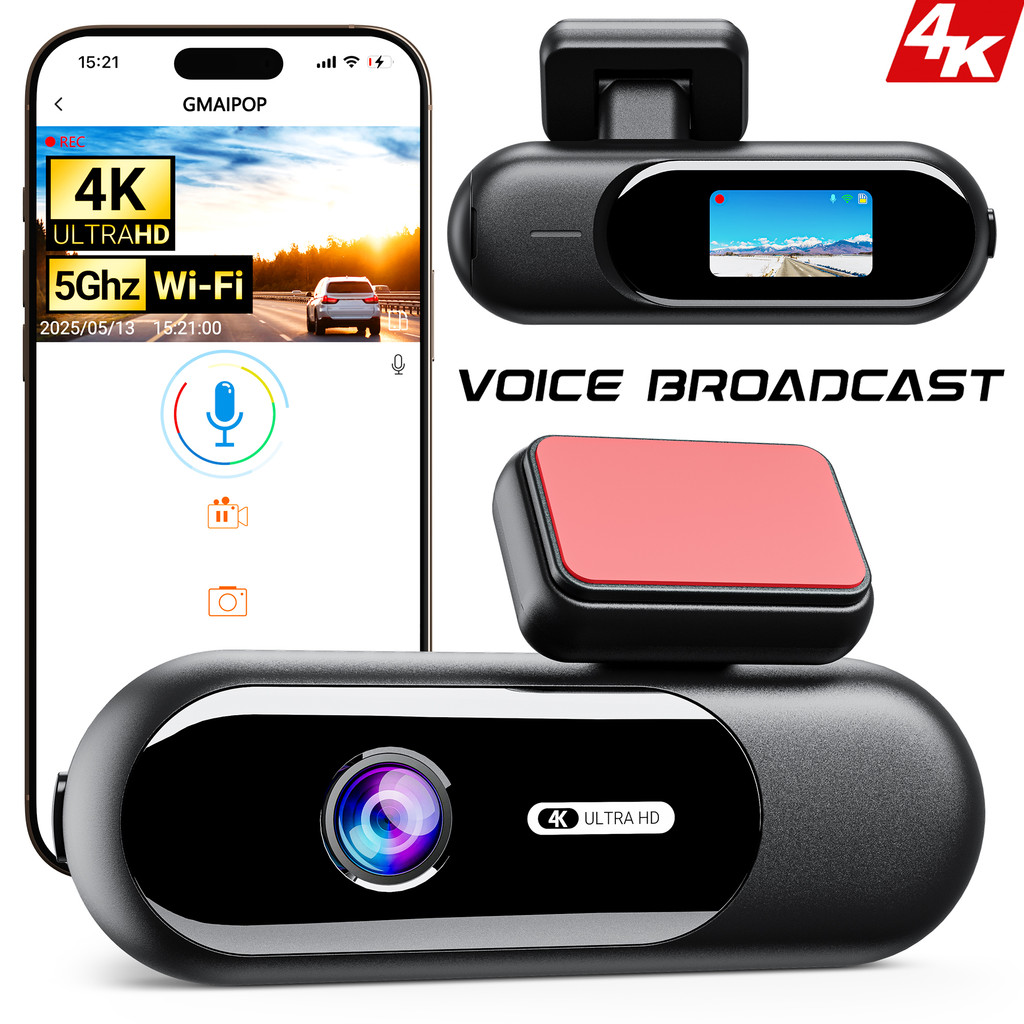 Dash Cam for Cars 4K UHD Recording Car Camera HDR Night Vision Built-in ...