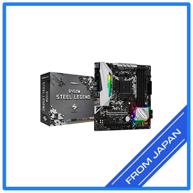 ASRock Motherboard B450 M Steel Legend compatible with AMD Ryzen AM4 ...