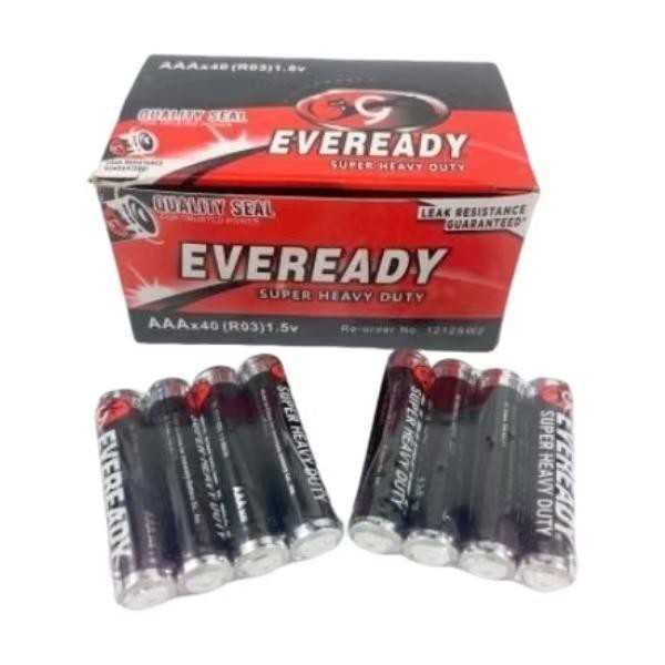EVEREADY Batteries 1 Box AA(48pcs)/AAA(40pcs) Heavy-duty Batteries ...