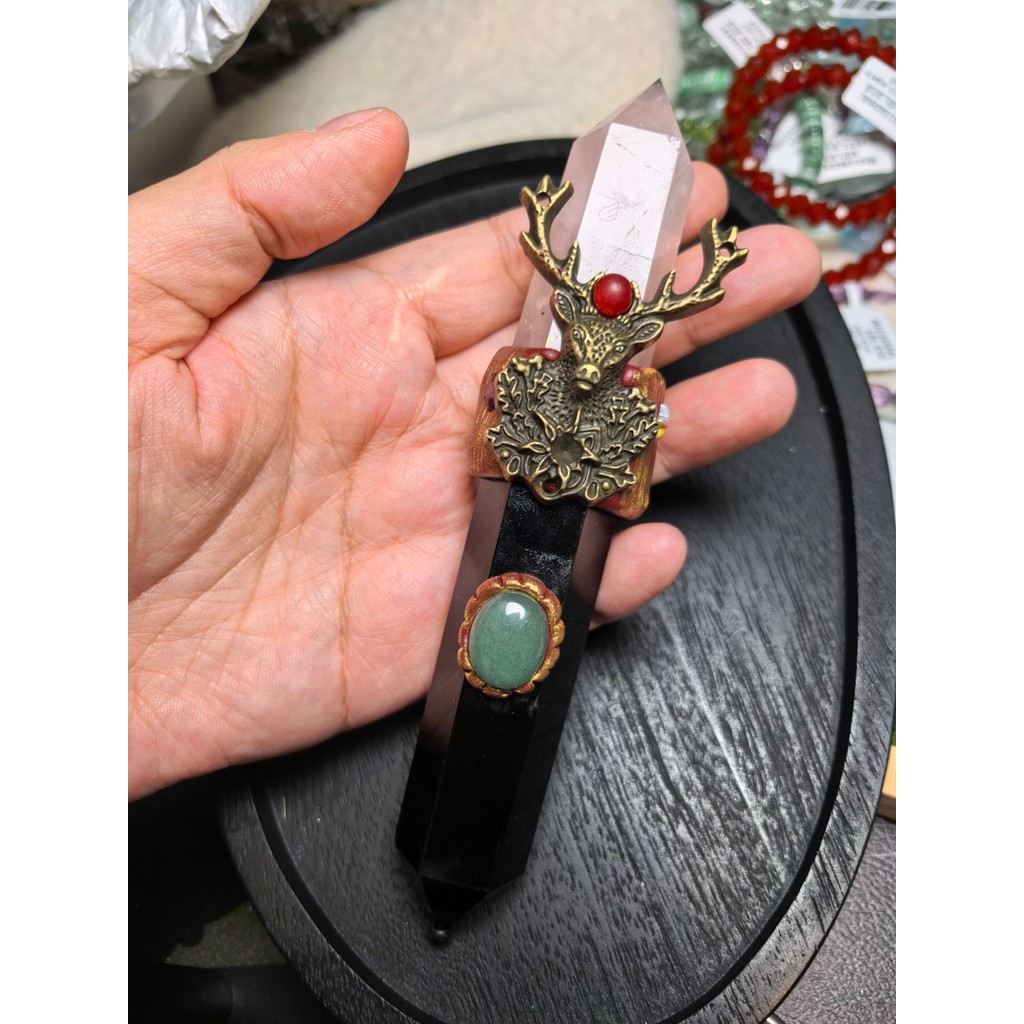 crystal wand mix quartz (defect stoneline ) | Shopee Malaysia