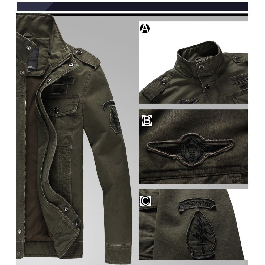 Casual Army Military Jacket Men Plus Size M-6XL Jaqueta Masculina Air ...