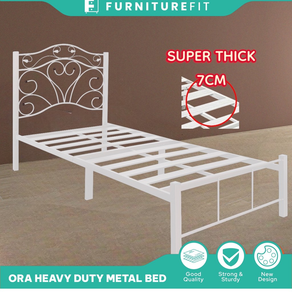FurnitureFit Super Heavy Metal Bed Frame / Katil Besi / Katil Bujang ...