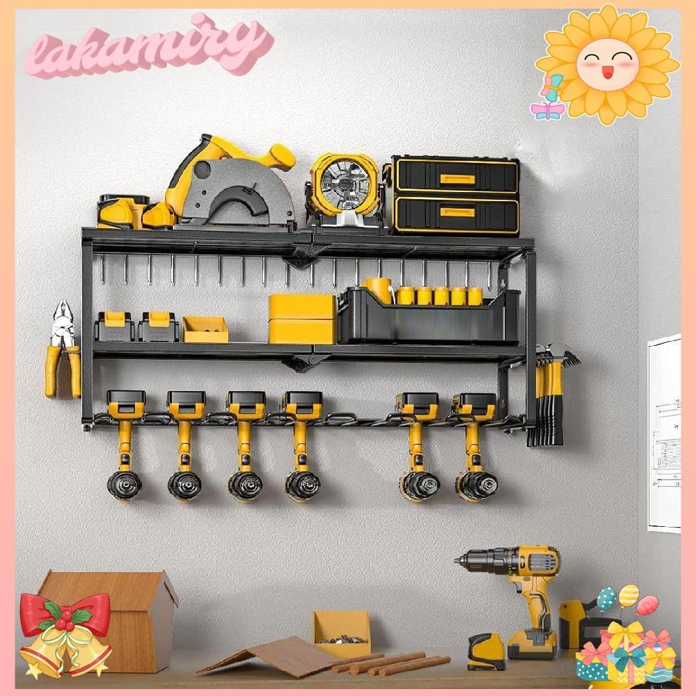 LAKAMIRY Wall-Mounted Tool Rack, Heavy Duty Foldable Hardware Tool ...