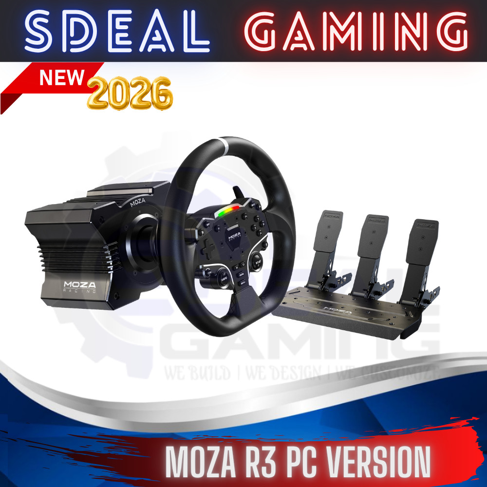 [2026 OCT] MOZA RACING R3 DIRECT DRIVE DD COMPLETE SET 2/3 PEDALS WITH ...