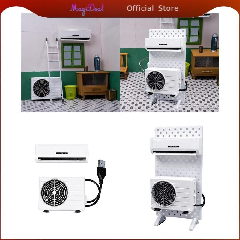 MagiDeal 1/14 Scale Miniature Air Conditioner Model Set ,Toy ,DIY Life ...