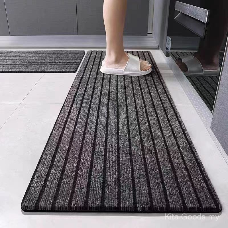 Striped Kitchen Mat Anti Slip Waterproof Karpet Dapur Home-Use Bathroom ...
