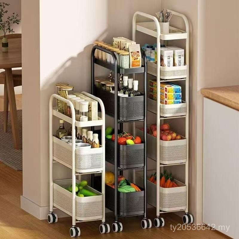 She Rack Floor-standing Bathroom Clip Kitchen Multi-layer Trolley ...