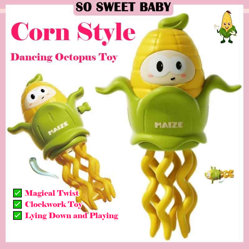 [Corn Style] Magical Dancing Octopus Toy Clockwork Twist Corn Toy Baby ...